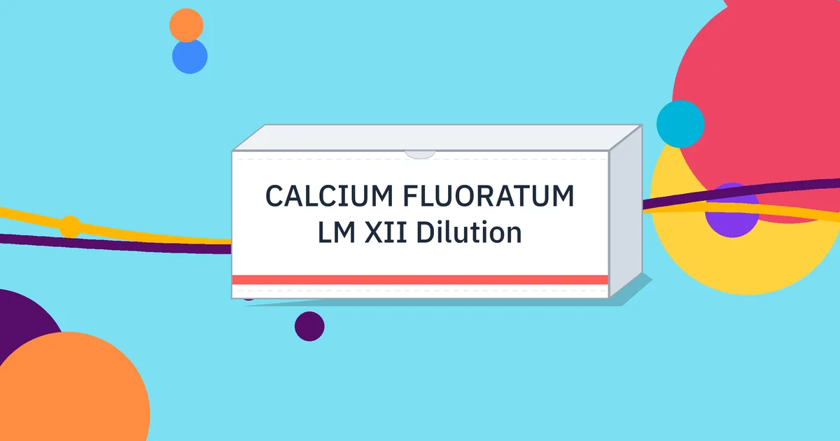 Symbolbild: Packung mit der Aufschrift CALCIUM FLUORATUM LM XII Dilution (PZN 02673967) – Verfügbarkeit und Bezug in Apotheken in Frankfurt am Main