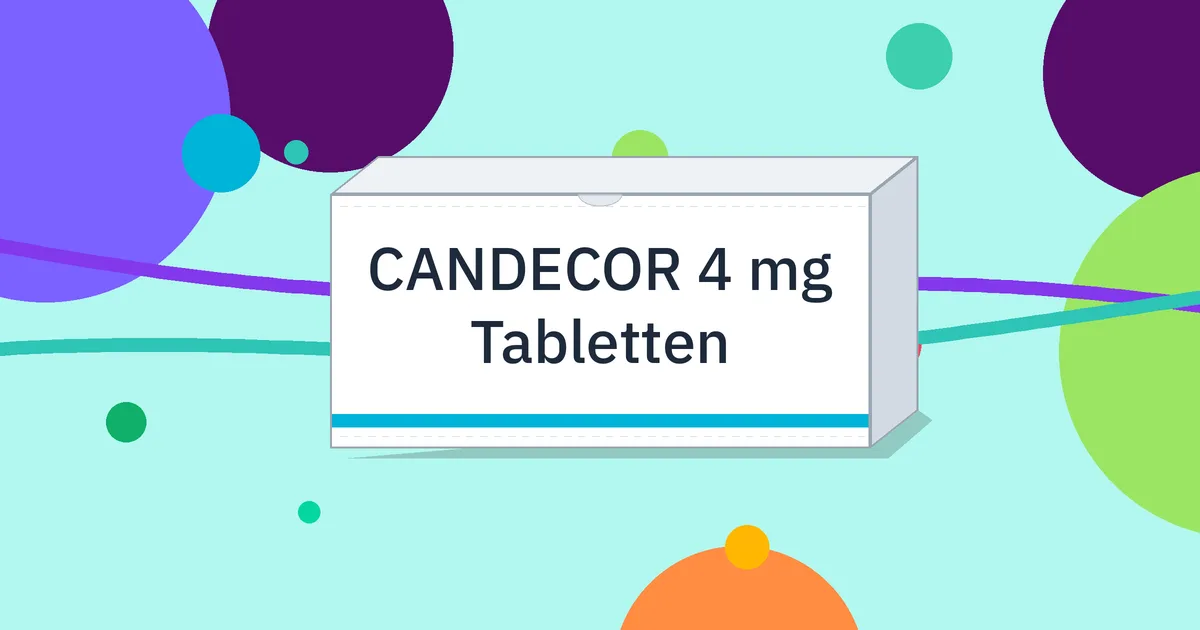 Symbolbild: Packung mit der Aufschrift CANDECOR 4 mg Tabletten (PZN 09633422) – Verfügbarkeit und Bezug in Apotheken in Frankfurt am Main