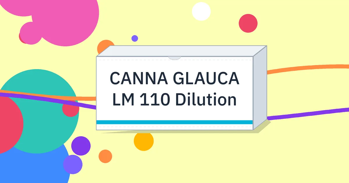 Symbolbild: Packung mit der Aufschrift CANNA GLAUCA LM 110 Dilution (PZN 13413287) – Verfügbarkeit und Bezug in Apotheken in Frankfurt am Main