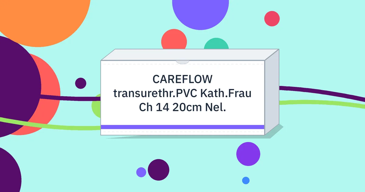 Symbolbild: Packung mit der Aufschrift CAREFLOW transurethr.PVC Kath.Frau Ch 14 20cm Nel. (PZN 18321006) – Verfügbarkeit und Bezug in Apotheken in Frankfurt am Main