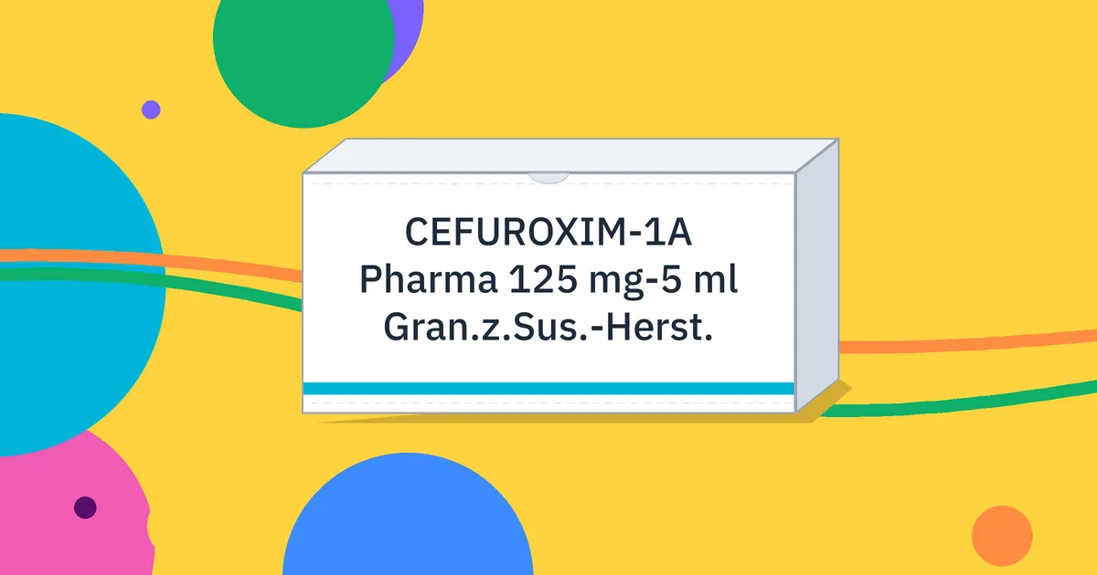 Symbolbild: Packung mit der Aufschrift CEFUROXIM-1A Pharma 125 mg-5 ml Gran.z.Sus.-Herst. (PZN 18168705) – Verfügbarkeit und Bezug in Apotheken in Frankfurt am Main