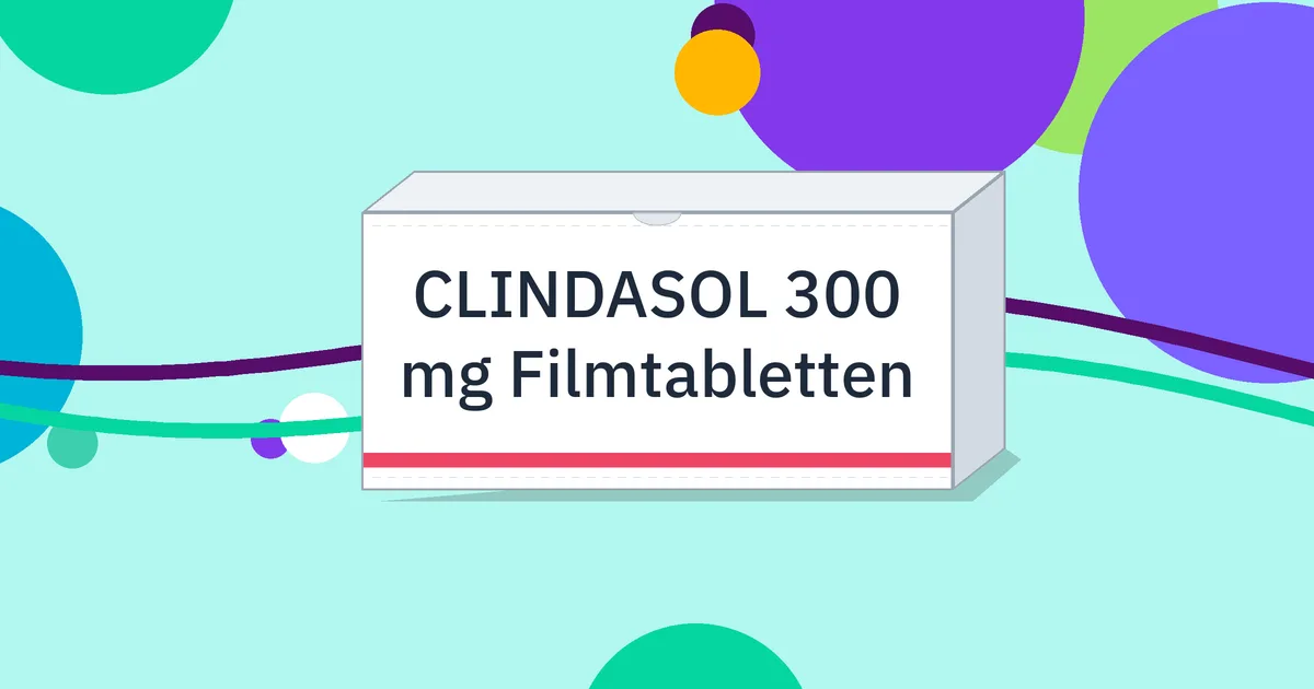 Symbolbild: Packung mit der Aufschrift CLINDASOL 300 mg Filmtabletten (PZN 13890426) – Verfügbarkeit und Bezug in Apotheken in Frankfurt am Main