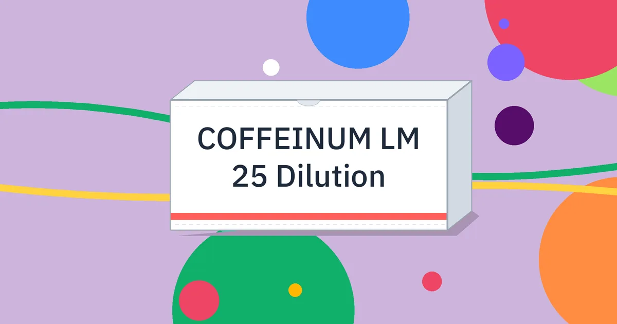 Symbolbild: Packung mit der Aufschrift COFFEINUM LM 25 Dilution (PZN 12831901) – Verfügbarkeit und Bezug in Apotheken in Frankfurt am Main