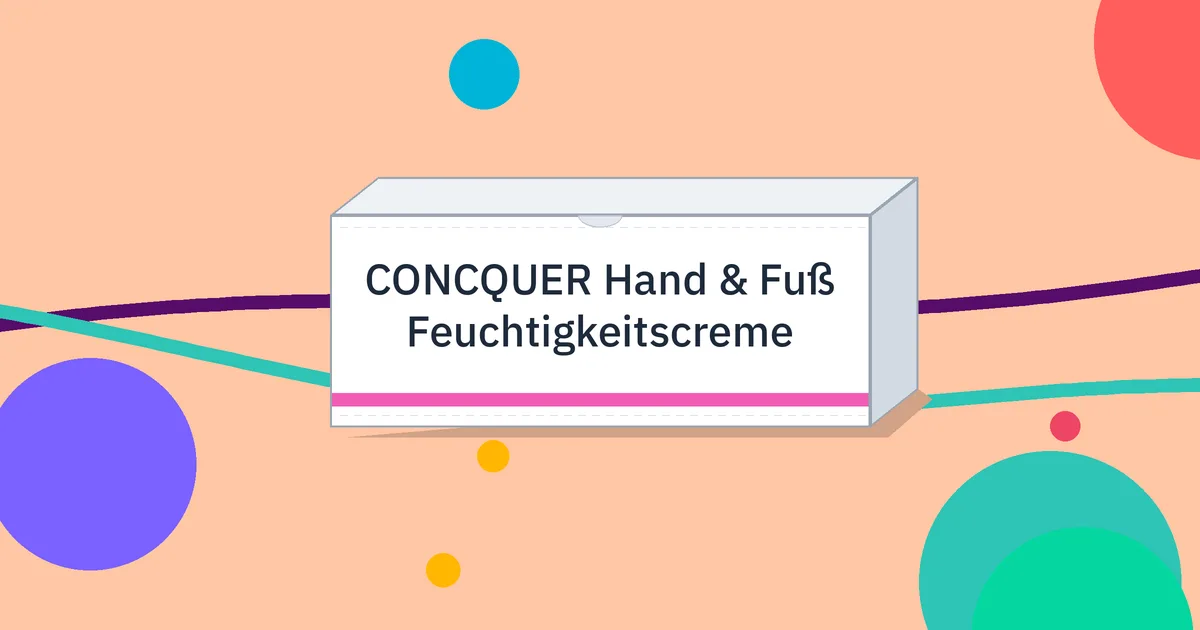 Symbolbild: Packung mit der Aufschrift CONCQUER Hand & Fuß Feuchtigkeitscreme (PZN 17292633) – Verfügbarkeit und Bezug in Apotheken in Frankfurt am Main