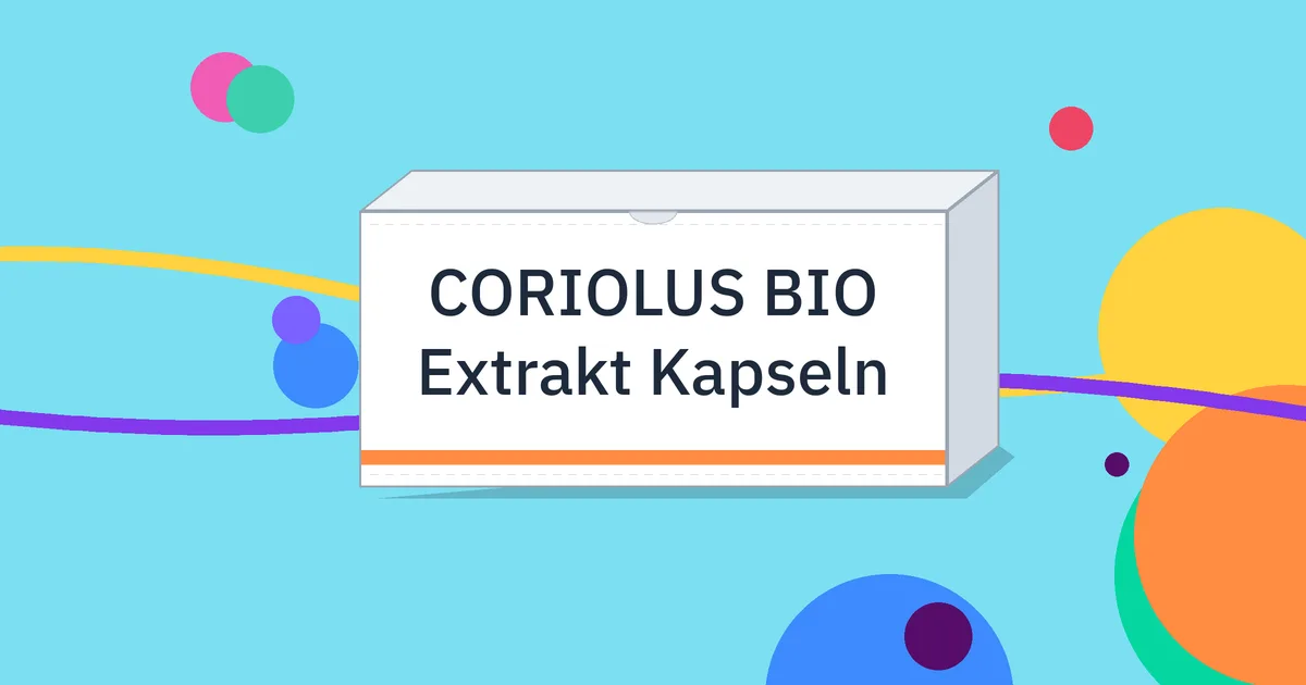 Symbolbild: Packung mit der Aufschrift CORIOLUS BIO Extrakt Kapseln (PZN 16738541) – Verfügbarkeit und Bezug in Apotheken in Frankfurt am Main