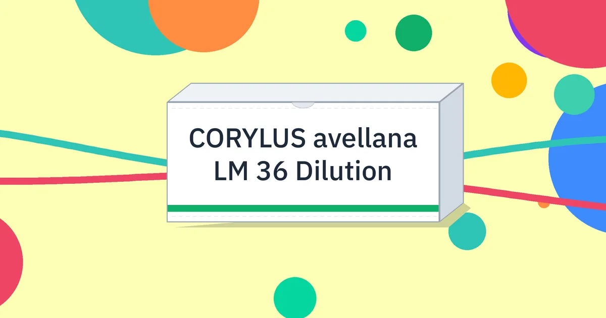 Symbolbild: Packung mit der Aufschrift CORYLUS avellana LM 36 Dilution (PZN 13454688) – Verfügbarkeit und Bezug in Apotheken in Frankfurt am Main