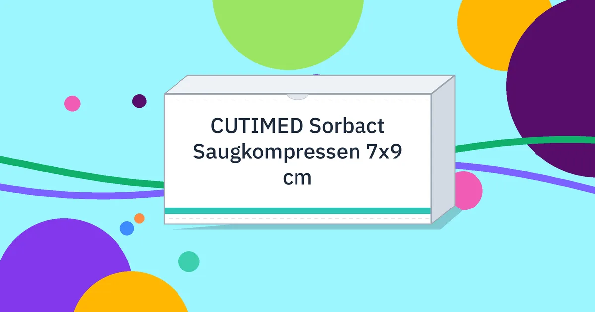 Symbolbild: Packung mit der Aufschrift CUTIMED Sorbact Saugkompressen 7x9 cm (PZN 15886943) – Verfügbarkeit und Bezug in Apotheken in Frankfurt am Main