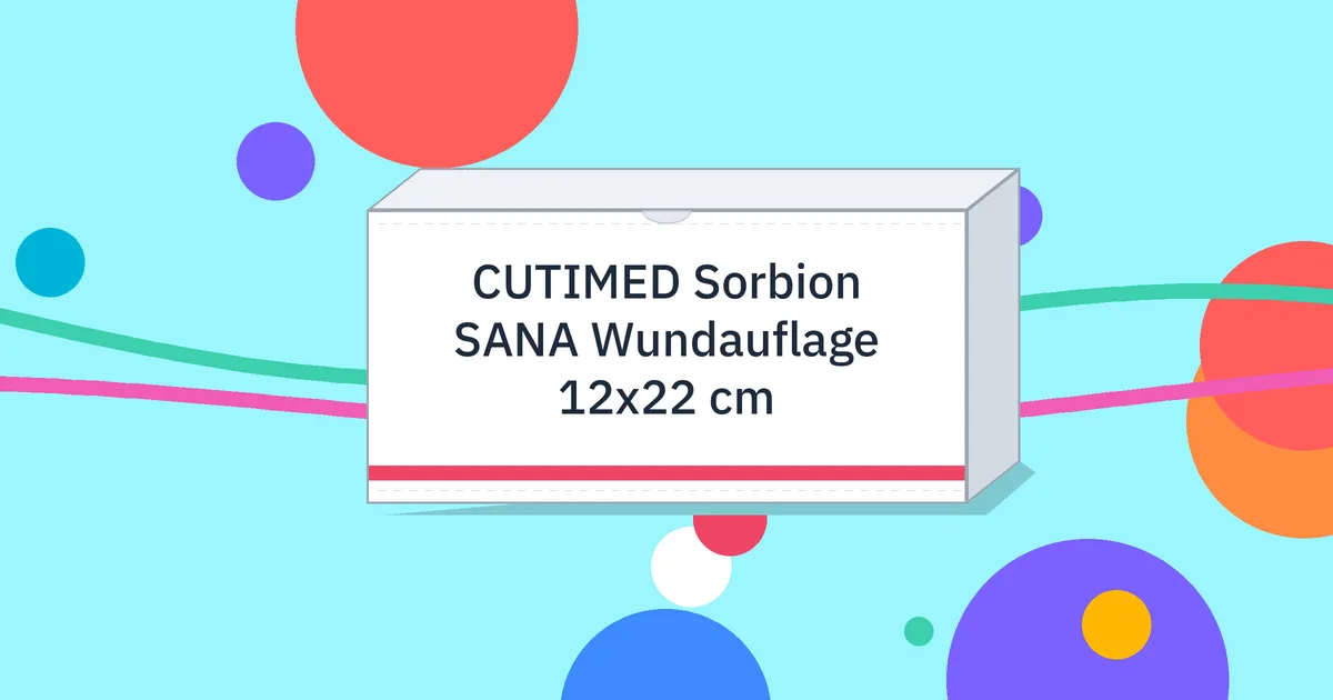 Symbolbild: Packung mit der Aufschrift CUTIMED Sorbion SANA Wundauflage 12x22 cm (PZN 11361623) – Verfügbarkeit und Bezug in Apotheken in Frankfurt am Main