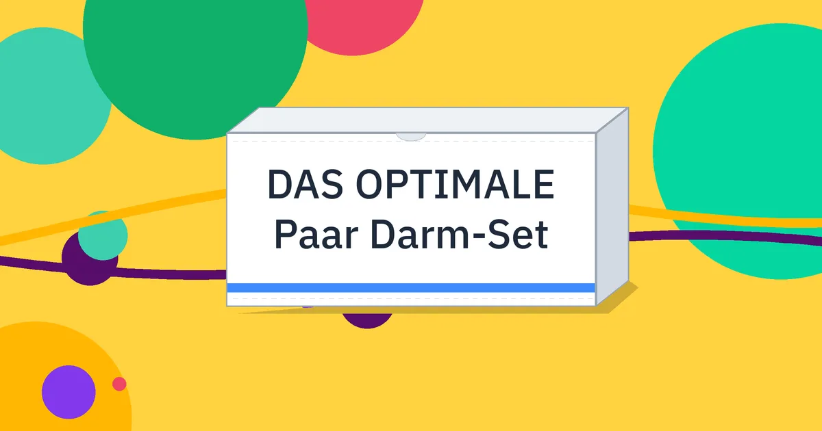 Symbolbild: Packung mit der Aufschrift DAS OPTIMALE Paar Darm-Set (PZN 13867315) – Verfügbarkeit und Bezug in Apotheken in Frankfurt am Main