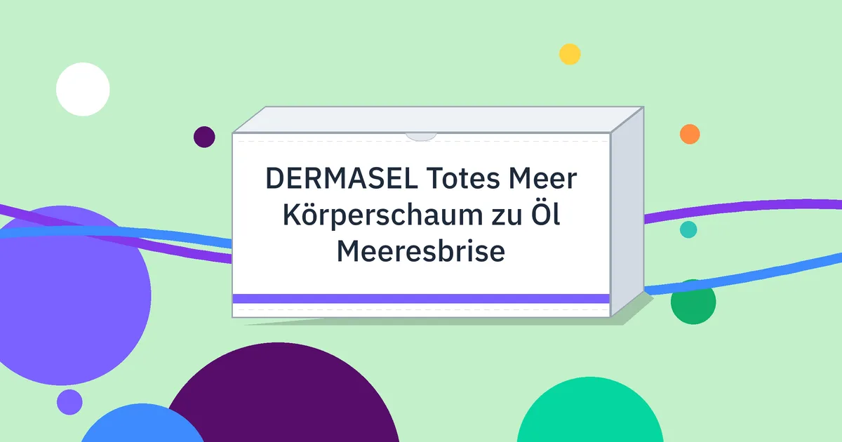 Symbolbild: Packung mit der Aufschrift DERMASEL Totes Meer Körperschaum zu Öl Meeresbrise (PZN 18323643) – Verfügbarkeit und Bezug in Apotheken in Frankfurt am Main