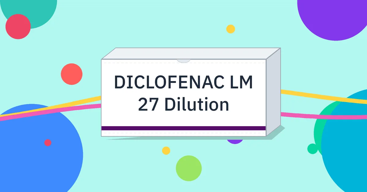 Symbolbild: Packung mit der Aufschrift DICLOFENAC LM 27 Dilution (PZN 12841472) – Verfügbarkeit und Bezug in Apotheken in Frankfurt am Main
