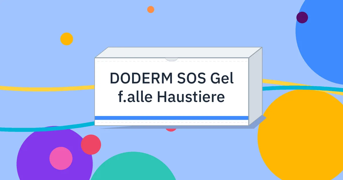 Symbolbild: Packung mit der Aufschrift DODERM SOS Gel f.alle Haustiere (PZN 19193378) – Verfügbarkeit und Bezug in Apotheken in Frankfurt am Main