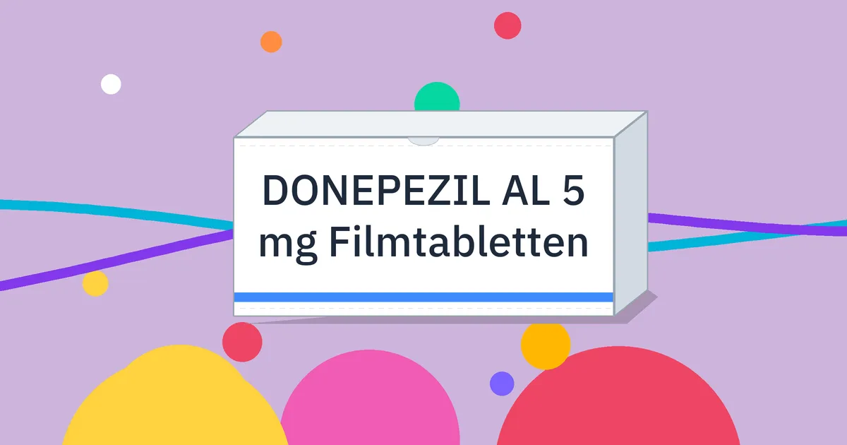 Symbolbild: Packung mit der Aufschrift DONEPEZIL AL 5 mg Filmtabletten (PZN 09282371) – Verfügbarkeit und Bezug in Apotheken in Frankfurt am Main