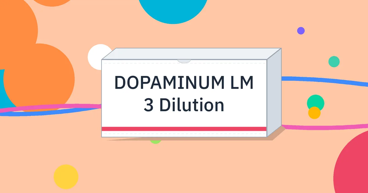 Symbolbild: Packung mit der Aufschrift DOPAMINUM LM 3 Dilution (PZN 12842566) – Verfügbarkeit und Bezug in Apotheken in Frankfurt am Main
