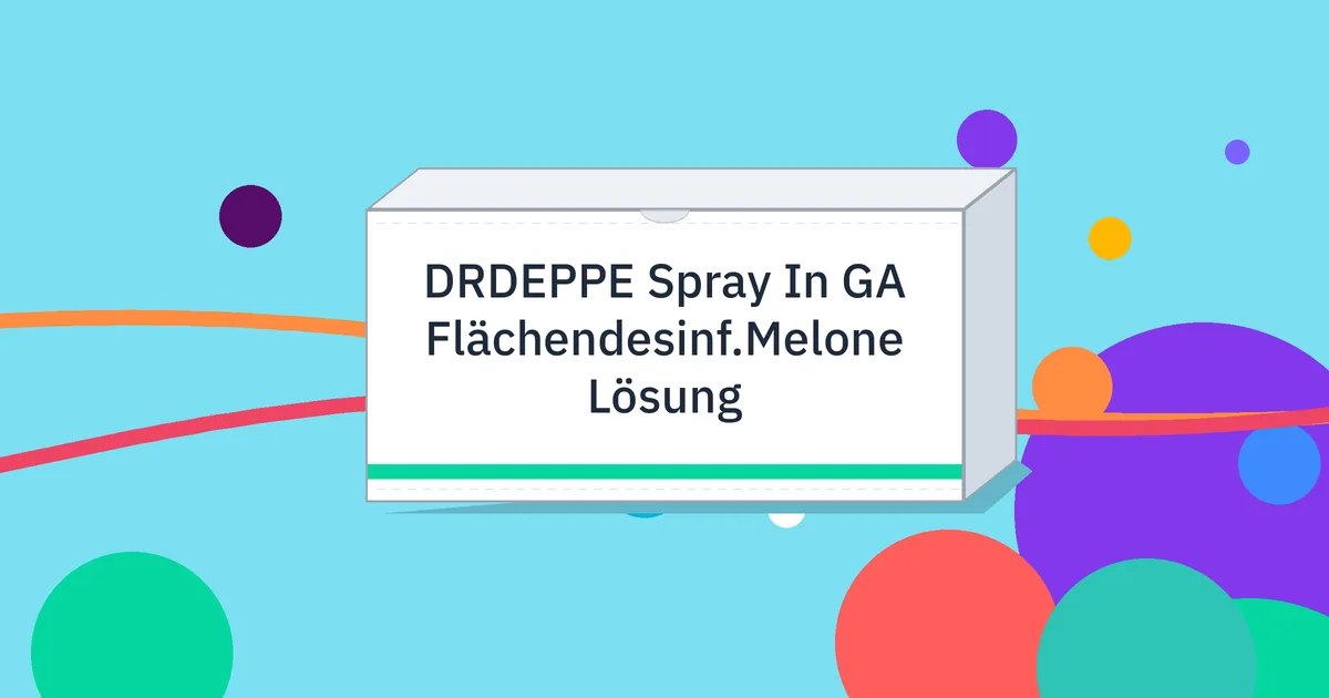 Symbolbild: Packung mit der Aufschrift DRDEPPE Spray In GA Flächendesinf.Melone Lösung (PZN 20190445) – Verfügbarkeit und Bezug in Apotheken in Frankfurt am Main
