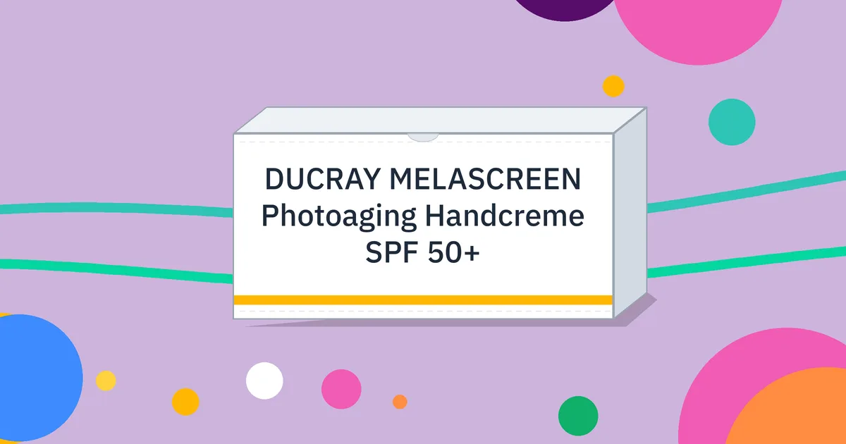 Symbolbild: Packung mit der Aufschrift DUCRAY MELASCREEN Photoaging Handcreme SPF 50+ (PZN 11278052) – Verfügbarkeit und Bezug in Apotheken in Frankfurt am Main