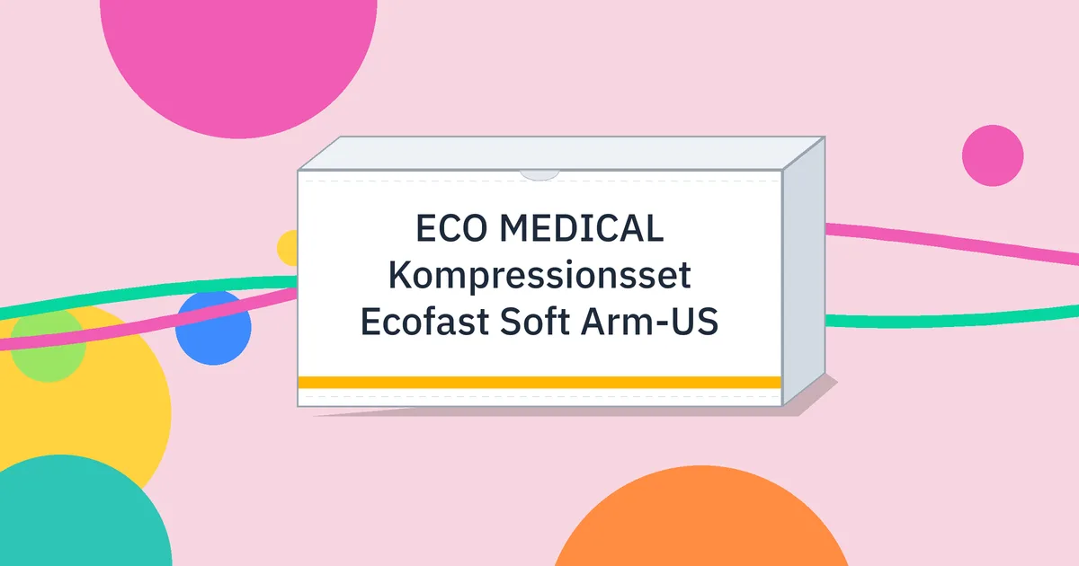 Symbolbild: Packung mit der Aufschrift ECO MEDICAL Kompressionsset Ecofast Soft Arm-US (PZN 18718844) – Verfügbarkeit und Bezug in Apotheken in Frankfurt am Main