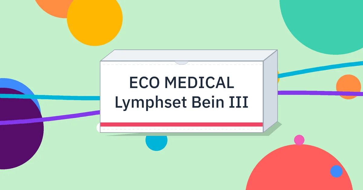 Symbolbild: Packung mit der Aufschrift ECO MEDICAL Lymphset Bein III (PZN 10107294) – Verfügbarkeit und Bezug in Apotheken in Frankfurt am Main