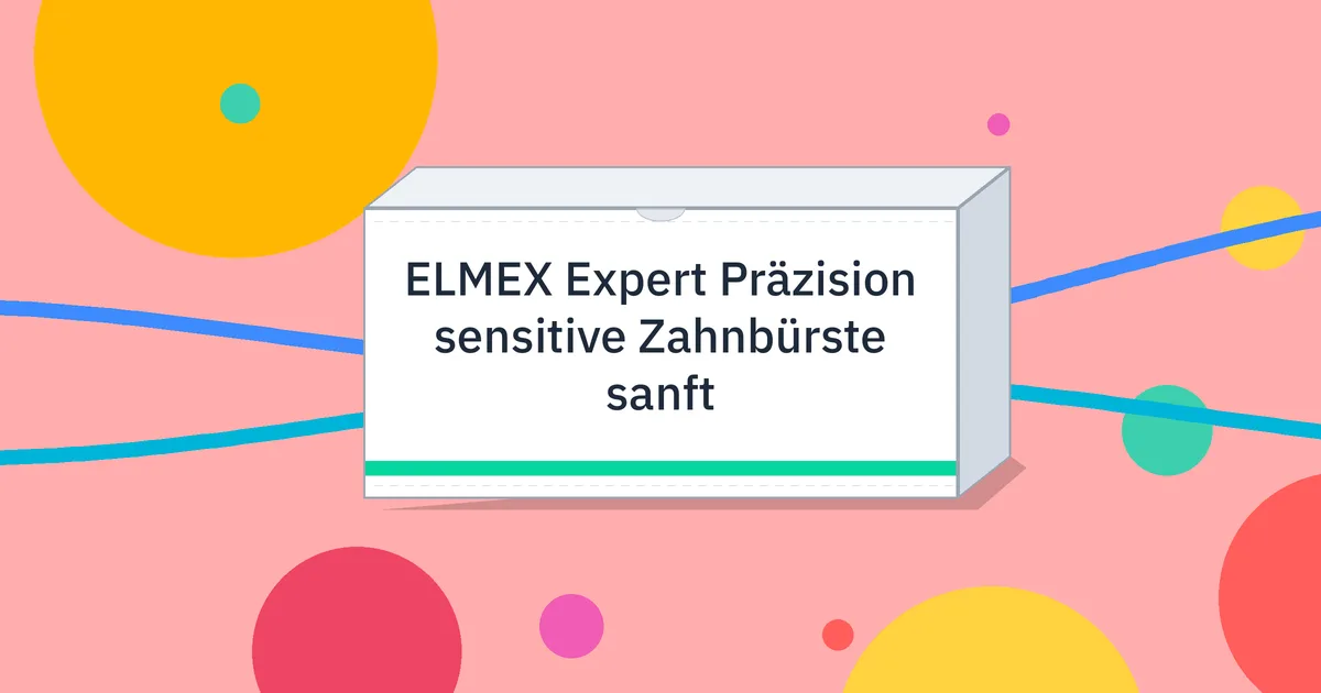 Symbolbild: Packung mit der Aufschrift ELMEX Expert Präzision sensitive Zahnbürste sanft (PZN 19362220) – Verfügbarkeit und Bezug in Apotheken in Frankfurt am Main