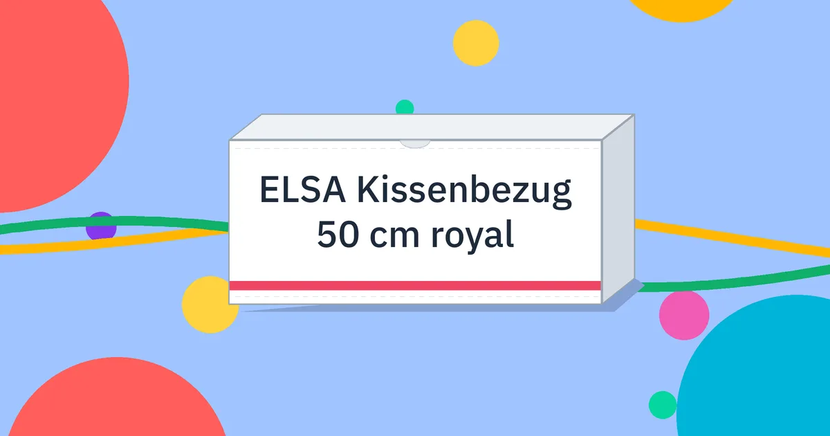 Symbolbild: Packung mit der Aufschrift ELSA Kissenbezug 50 cm royal (PZN 02816792) – Verfügbarkeit und Bezug in Apotheken in Frankfurt am Main