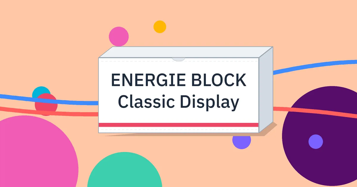 Symbolbild: Packung mit der Aufschrift ENERGIE BLOCK Classic Display (PZN 19688482) – Verfügbarkeit und Bezug in Apotheken in Frankfurt am Main