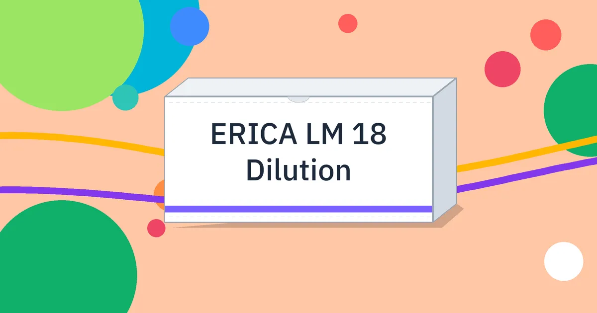 Symbolbild: Packung mit der Aufschrift ERICA LM 18 Dilution (PZN 13477749) – Verfügbarkeit und Bezug in Apotheken in Frankfurt am Main
