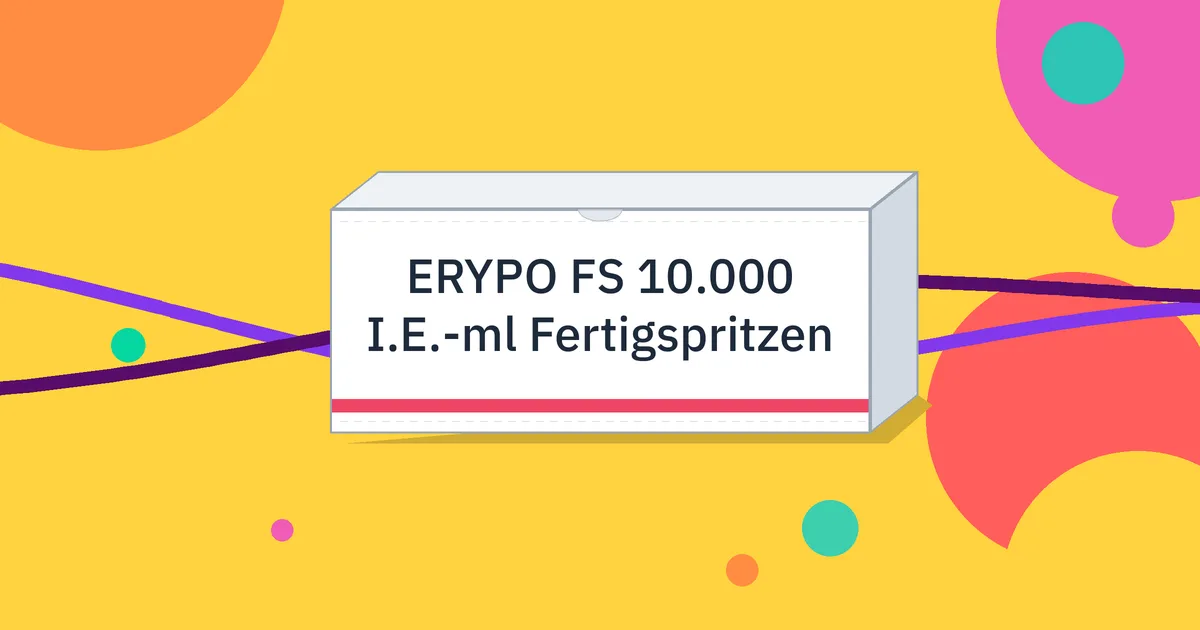 Symbolbild: Packung mit der Aufschrift ERYPO FS 10.000 I.E.-ml Fertigspritzen (PZN 06301292) – Verfügbarkeit und Bezug in Apotheken in Frankfurt am Main