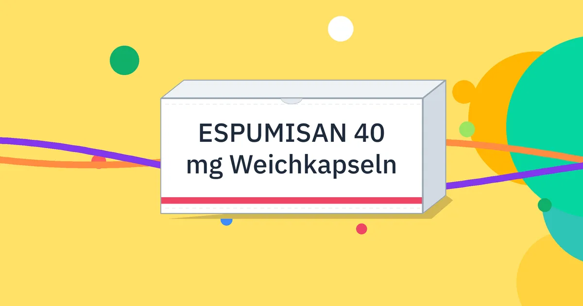 Symbolbild: Packung mit der Aufschrift ESPUMISAN 40 mg Weichkapseln (PZN 18840232) – Verfügbarkeit und Bezug in Apotheken in Frankfurt am Main