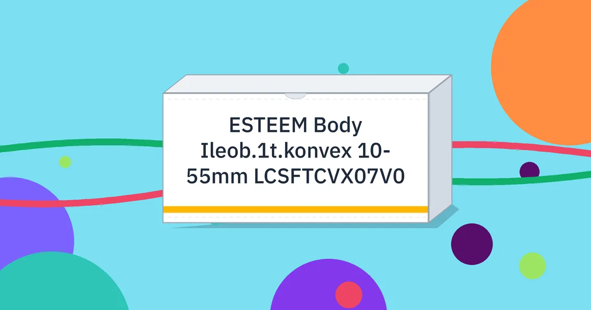 Symbolbild: Packung mit der Aufschrift ESTEEM Body Ileob.1t.konvex 10-55mm LCSFTCVX07V0 (PZN 18837916) – Verfügbarkeit und Bezug in Apotheken in Frankfurt am Main