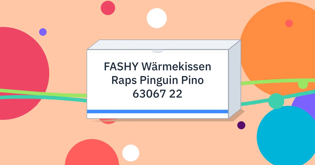 Symbolbild: Packung mit der Aufschrift FASHY Wärmekissen Raps Pinguin Pino 63067 22 (PZN 18648641) – Verfügbarkeit und Bezug in Apotheken in Frankfurt am Main