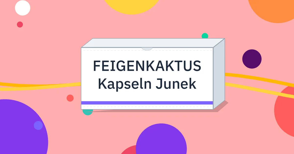 Symbolbild: Packung mit der Aufschrift FEIGENKAKTUS Kapseln Junek (PZN 01448599) – Verfügbarkeit und Bezug in Apotheken in Frankfurt am Main
