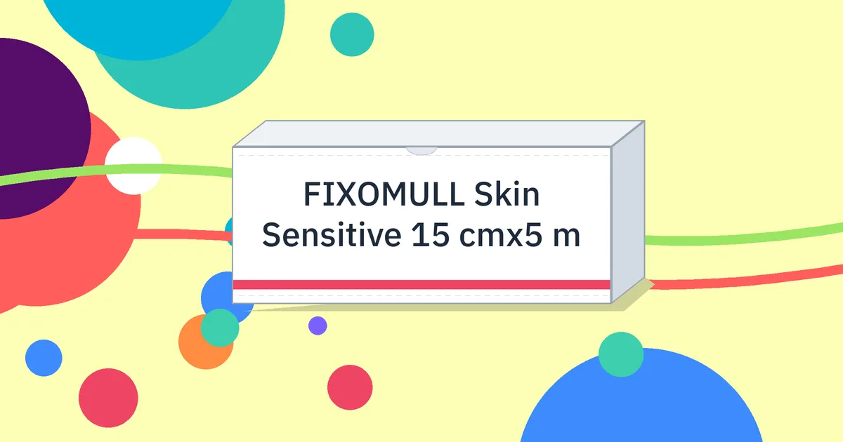 Symbolbild: Packung mit der Aufschrift FIXOMULL Skin Sensitive 15 cmx5 m (PZN 16906079) – Verfügbarkeit und Bezug in Apotheken in Frankfurt am Main