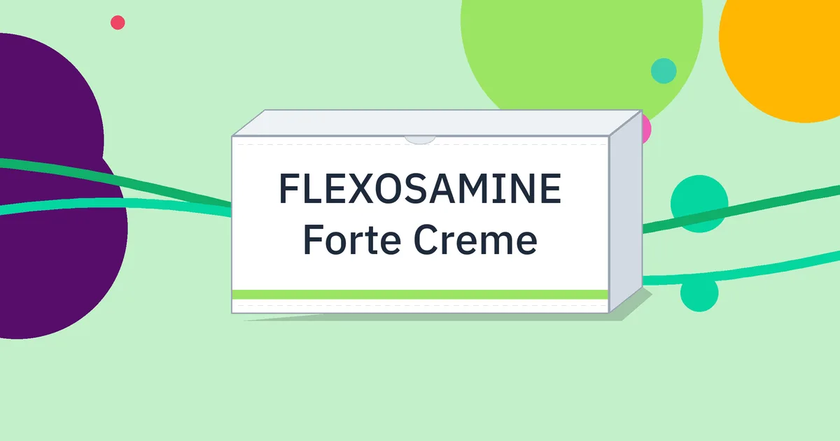 Symbolbild: Packung mit der Aufschrift FLEXOSAMINE Forte Creme (PZN 18881366) – Verfügbarkeit und Bezug in Apotheken in Frankfurt am Main