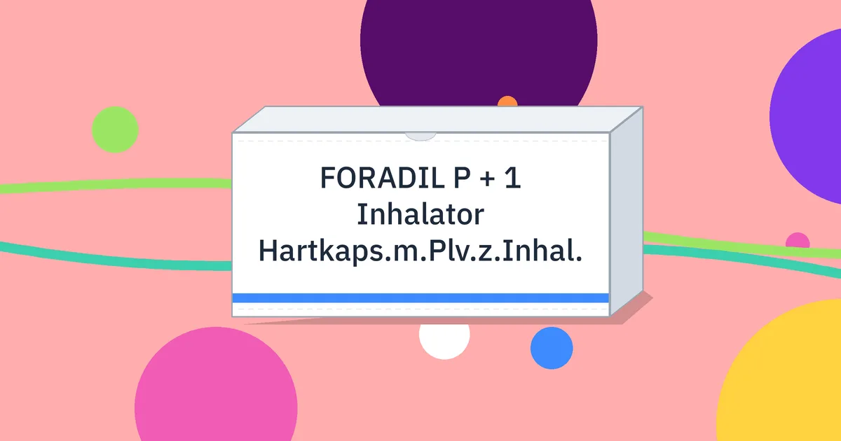 Symbolbild: Packung mit der Aufschrift FORADIL P + 1 Inhalator Hartkaps.m.Plv.z.Inhal. (PZN 02582822) – Verfügbarkeit und Bezug in Apotheken in Frankfurt am Main