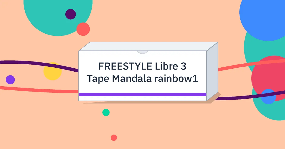 Symbolbild: Packung mit der Aufschrift FREESTYLE Libre 3 Tape Mandala rainbow1 (PZN 18178520) – Verfügbarkeit und Bezug in Apotheken in Frankfurt am Main