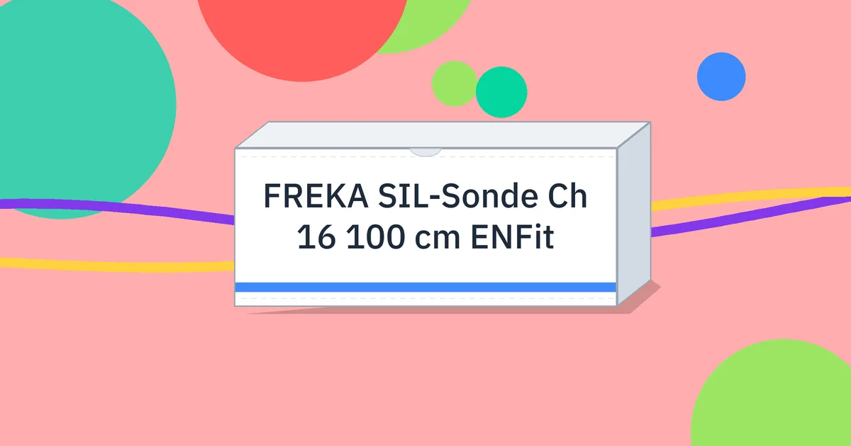 Symbolbild: Packung mit der Aufschrift FREKA SIL-Sonde Ch 16 100 cm ENFit (PZN 11345512) – Verfügbarkeit und Bezug in Apotheken in Frankfurt am Main