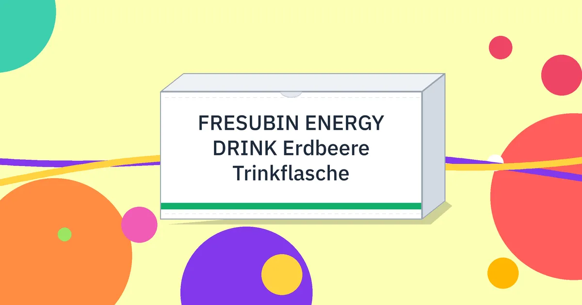 Symbolbild: Packung mit der Aufschrift FRESUBIN ENERGY DRINK Erdbeere Trinkflasche (PZN 20354361) – Verfügbarkeit und Bezug in Apotheken in Frankfurt am Main