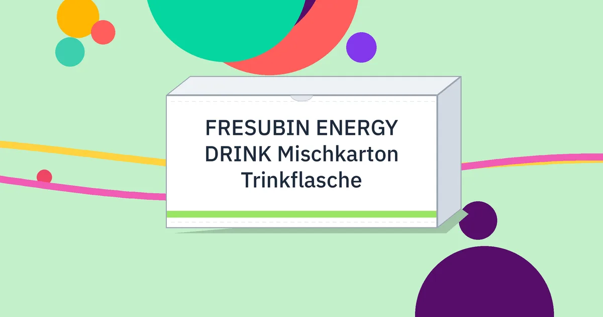 Symbolbild: Packung mit der Aufschrift FRESUBIN ENERGY DRINK Mischkarton Trinkflasche (PZN 18791798) – Verfügbarkeit und Bezug in Apotheken in Frankfurt am Main