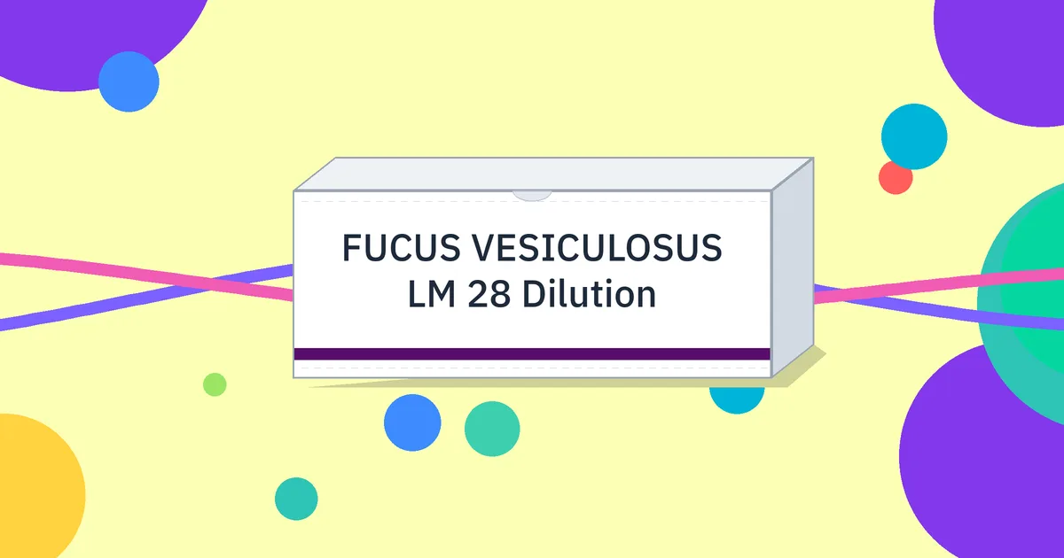 Symbolbild: Packung mit der Aufschrift FUCUS VESICULOSUS LM 28 Dilution (PZN 13493151) – Verfügbarkeit und Bezug in Apotheken in Frankfurt am Main