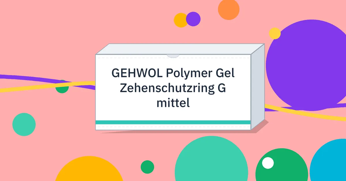 Symbolbild: Packung mit der Aufschrift GEHWOL Polymer Gel Zehenschutzring G mittel (PZN 00695083) – Verfügbarkeit und Bezug in Apotheken in Frankfurt am Main