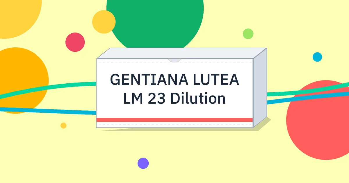 Symbolbild: Packung mit der Aufschrift GENTIANA LUTEA LM 23 Dilution (PZN 12876335) – Verfügbarkeit und Bezug in Apotheken in Frankfurt am Main