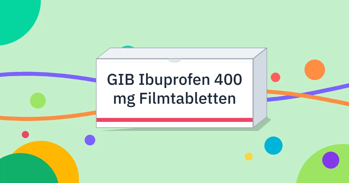 Symbolbild: Packung mit der Aufschrift GIB Ibuprofen 400 mg Filmtabletten (PZN 14240009) – Verfügbarkeit und Bezug in Apotheken in Frankfurt am Main