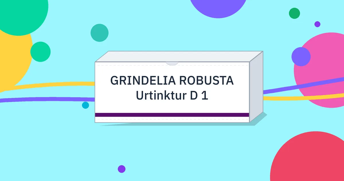 Symbolbild: Packung mit der Aufschrift GRINDELIA ROBUSTA Urtinktur D 1 (PZN 02614663) – Verfügbarkeit und Bezug in Apotheken in Frankfurt am Main