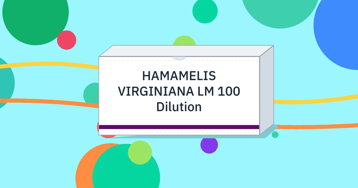 Symbolbild: Packung mit der Aufschrift HAMAMELIS VIRGINIANA LM 100 Dilution (PZN 12884694) – Verfügbarkeit und Bezug in Apotheken in Frankfurt am Main