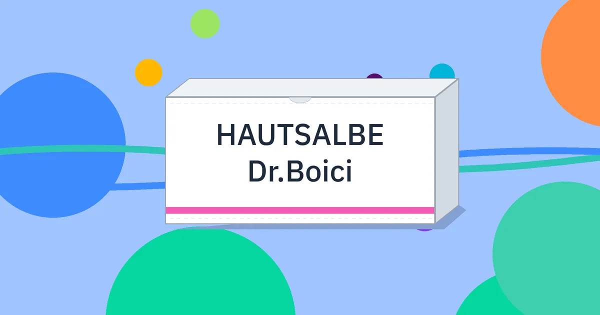 Symbolbild: Packung mit der Aufschrift HAUTSALBE Dr.Boici (PZN 10062226) – Verfügbarkeit und Bezug in Apotheken in Frankfurt am Main