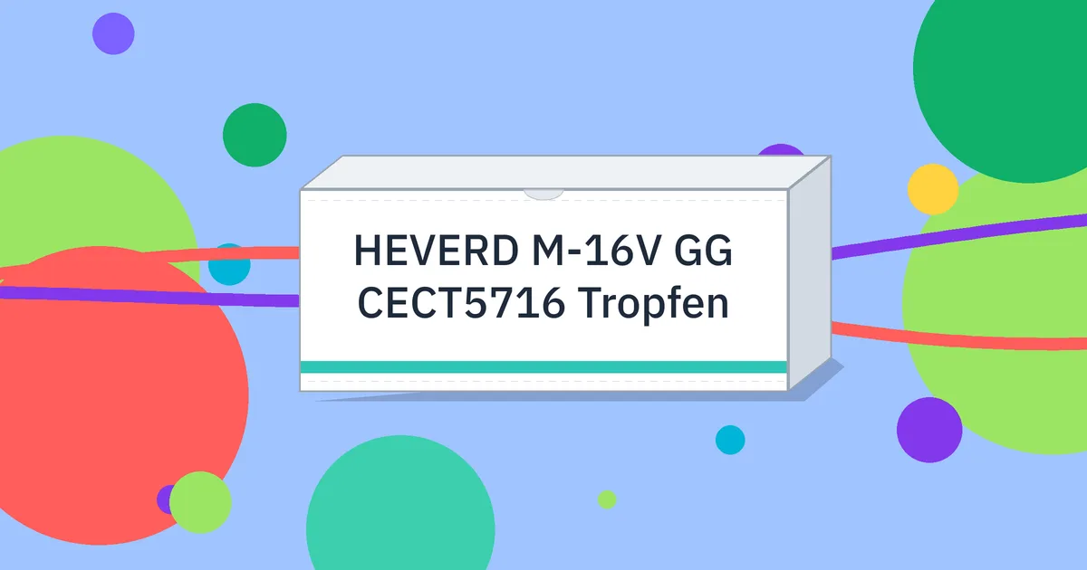 Symbolbild: Packung mit der Aufschrift HEVERD M-16V GG CECT5716 Tropfen (PZN 20210277) – Verfügbarkeit und Bezug in Apotheken in Frankfurt am Main