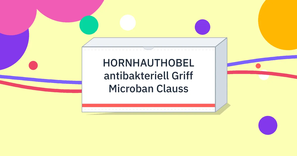 Symbolbild: Packung mit der Aufschrift HORNHAUTHOBEL antibakteriell Griff Microban Clauss (PZN 16879974) – Verfügbarkeit und Bezug in Apotheken in Frankfurt am Main