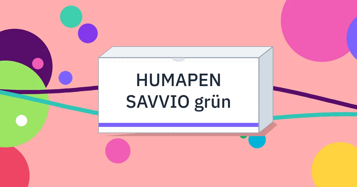 Symbolbild: Packung mit der Aufschrift HUMAPEN SAVVIO grün (PZN 12605777) – Verfügbarkeit und Bezug in Apotheken in Frankfurt am Main