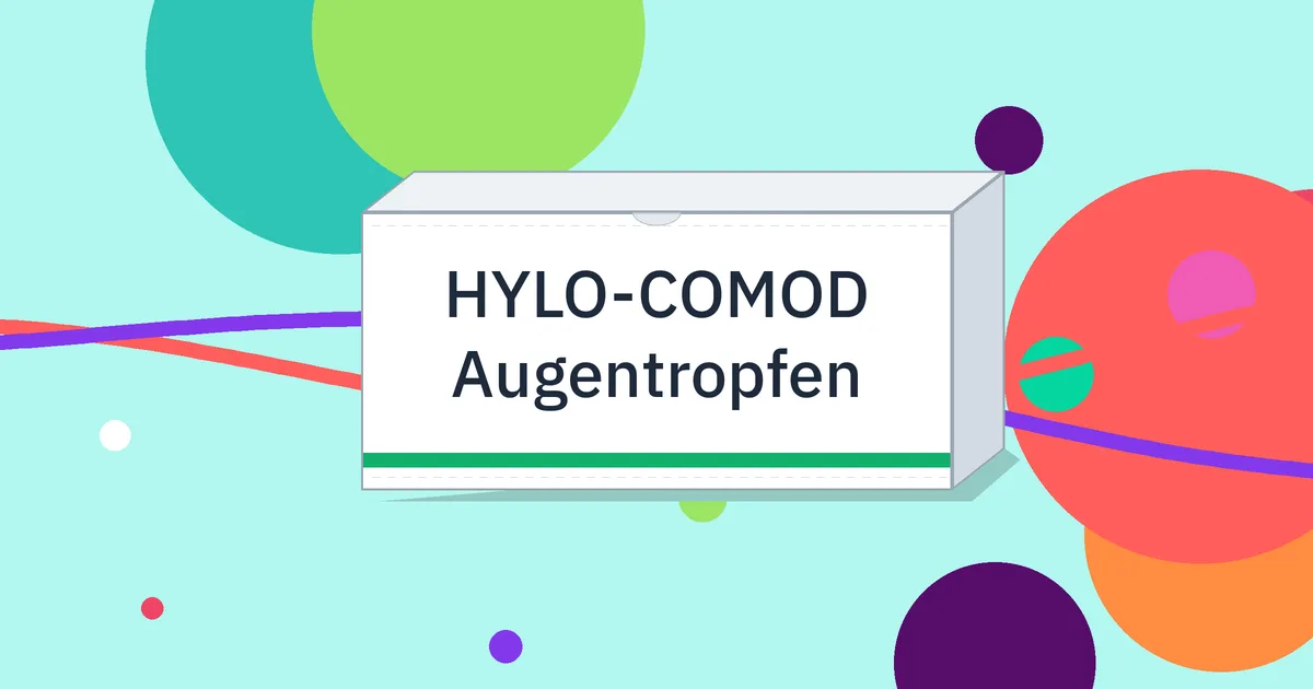 Symbolbild: Packung mit der Aufschrift HYLO-COMOD Augentropfen (PZN 18134876) – Verfügbarkeit und Bezug in Apotheken in Frankfurt am Main