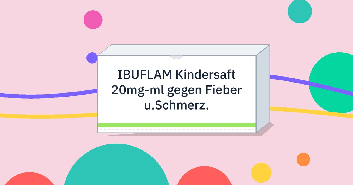 Symbolbild: Packung mit der Aufschrift IBUFLAM Kindersaft 20mg-ml gegen Fieber u.Schmerz. (PZN 09731722) – Verfügbarkeit und Bezug in Apotheken in Frankfurt am Main
